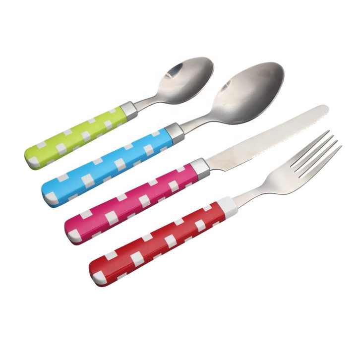 Polka Dot Silverware Set - Modern & Colorful Flatware