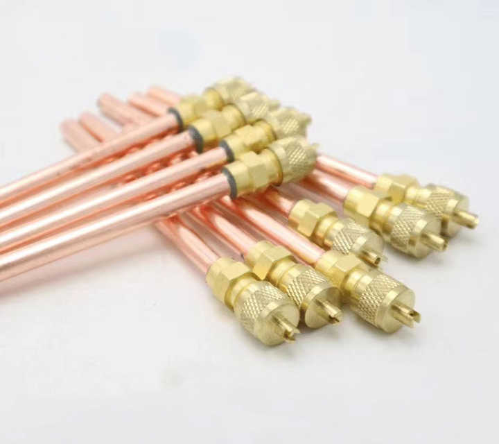 1/4" Copper Charging Valve Access Valve Air Conditioner Spare Parts ...