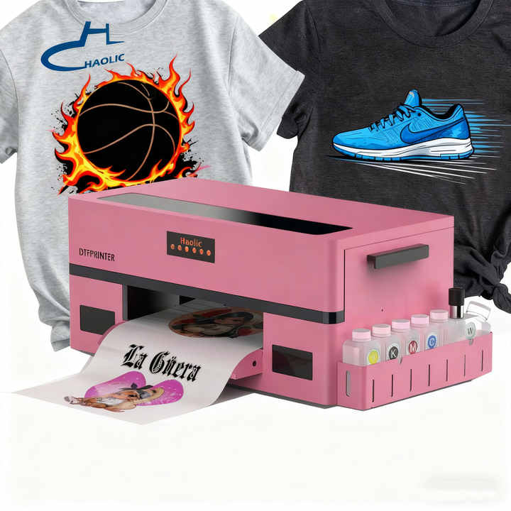 Haolic A3 Dtf Pink Printer Xp600 T-Shirt Heat Transfer T-Shirt Dtf ...