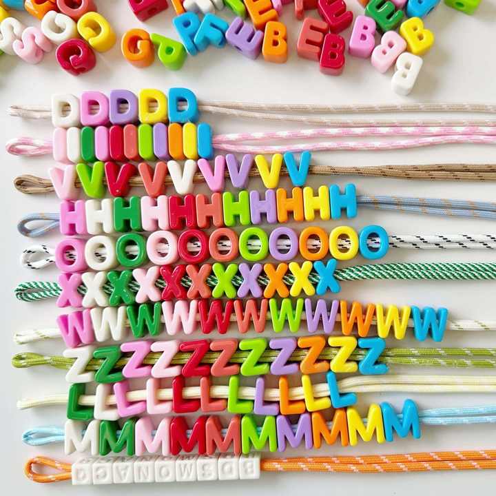 Acrylic Large Hole Jumbo Alphabet Chunky Letter Beads DIY Plastic ...