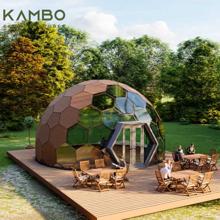 Aluminum Frame Outdoor Hotel Resort Igloo Geodesic Glass Wall Dome ...