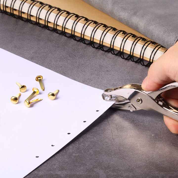 100 pcs 3/4 Inch Paper Fasteners Small Round Metal Brads with Hole ...