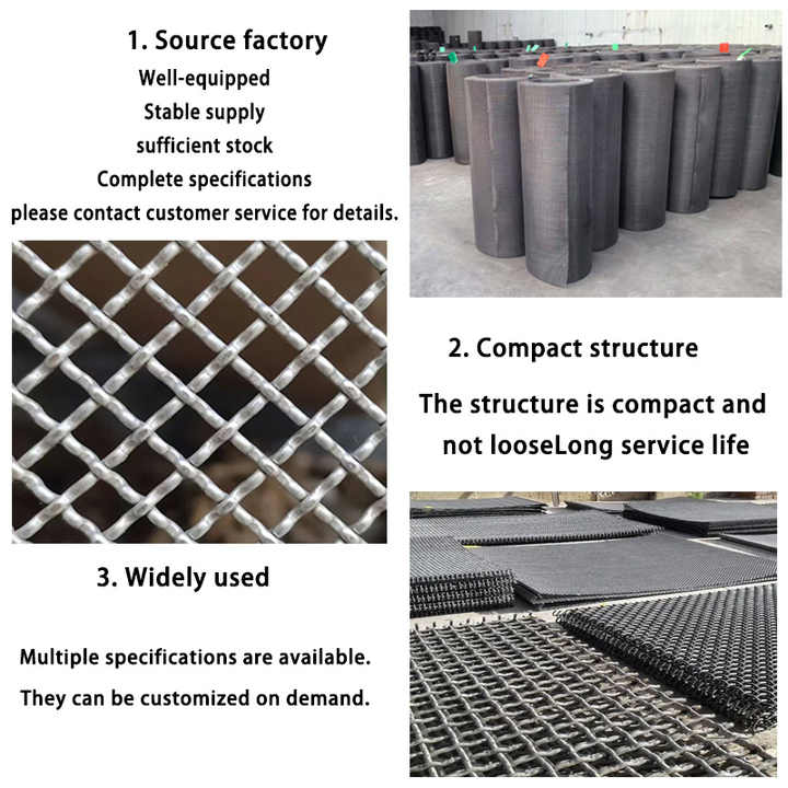 High-quality Manganese Steel Woven Screen Mesh Curled Metal Mesh Anti ...