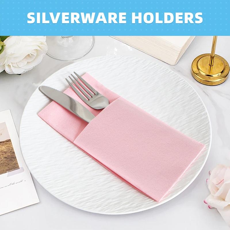 Custom Logo Colored Disposable 1 Ply Virgin Wood Pulp Dinner Napkins 8 ...