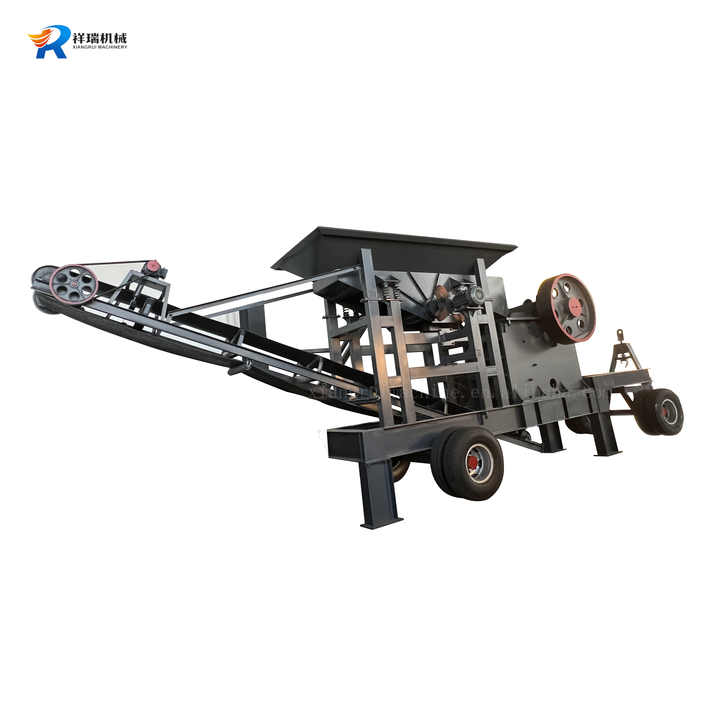 Mobile Portable Coal Cone Concrete Diesel Impact Crusher Plant Conveyor ...