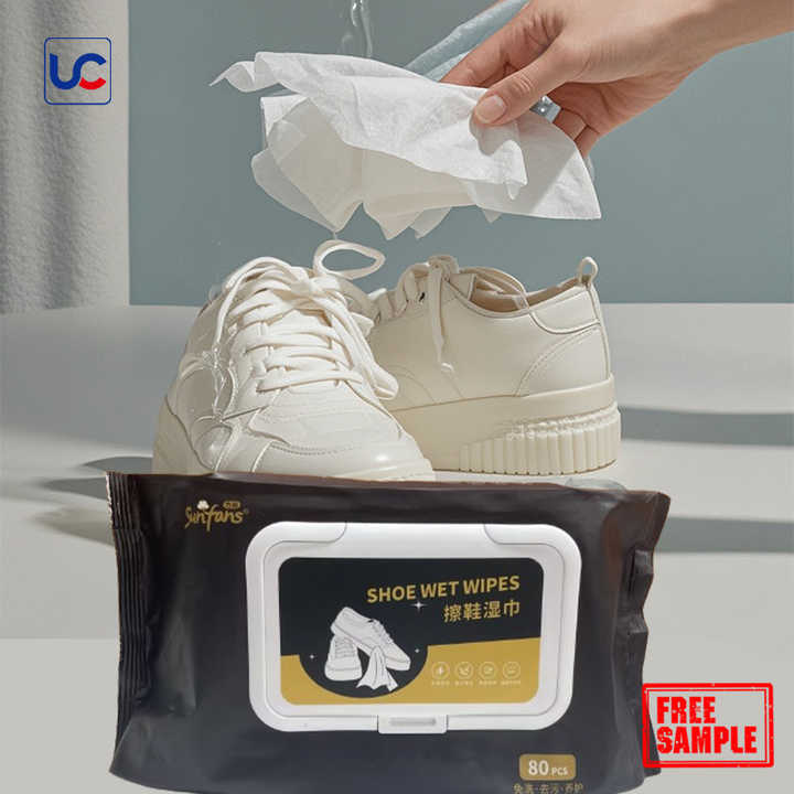 Custom Logo Quick Cleaning Wet Wipes for Shoes - 80pcs/pack