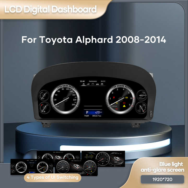Prelingcar Digital Dashboard for Toyota Alphard 2008-2014
