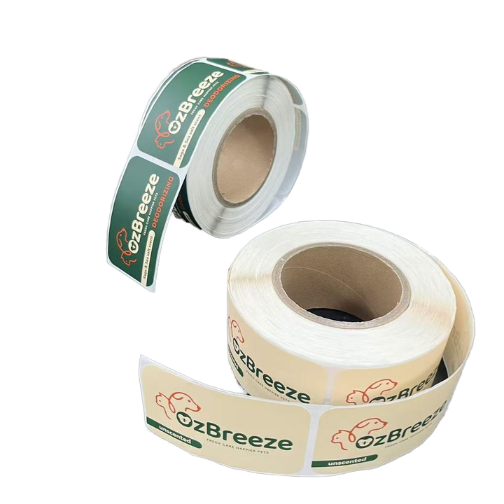 Oilproof Waterproof Dry Pasting Stamping Embossed Raised Printed Spot UV Adhesive Labels Custom ...