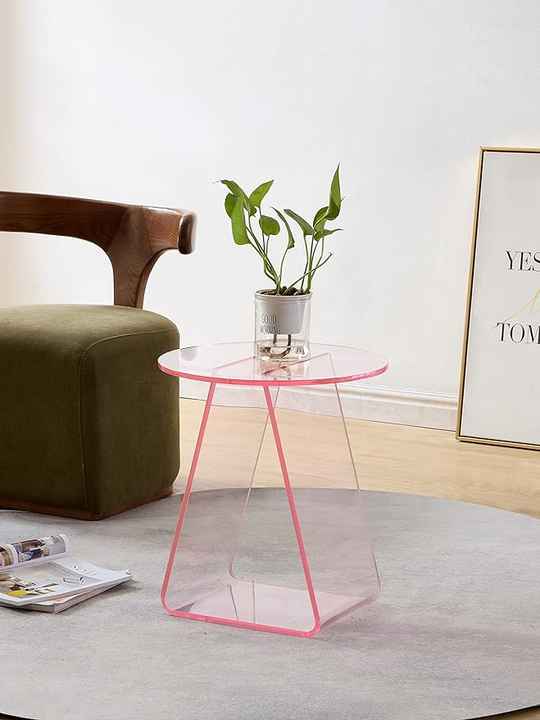 Pink acrylic coffee table store