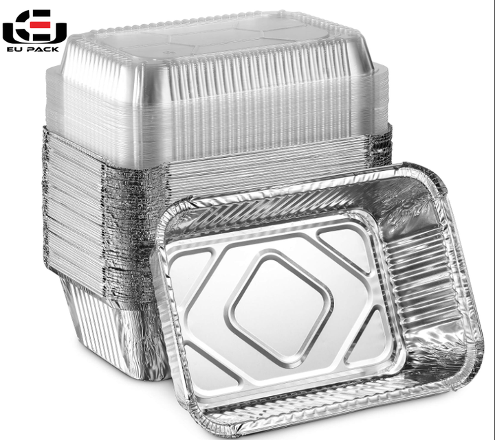 1000ml High Quality Biodegradable Silver Rectangle Foils Take Away ...