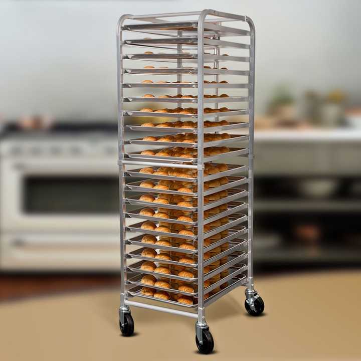 12-Layer Bakery Display Rack Restaurant Equipment with Trolley for ...