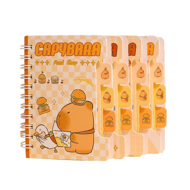 2025 Cute Kids Cartoon CUSTOM Pocket Agenda NOTEBOOK Capybara Spiral ...