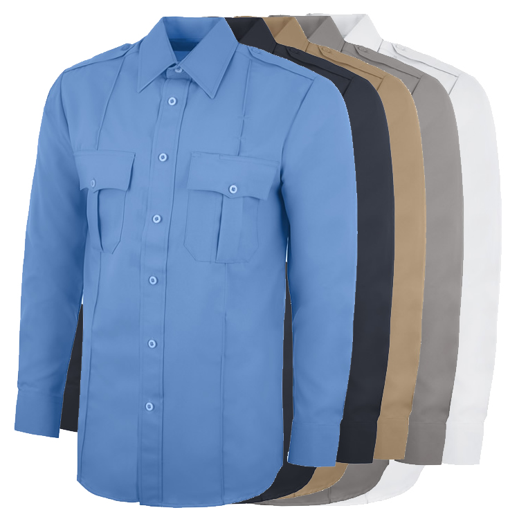 Low Price Navy Blue Security Uniform Shirts Soft & Unisex Design ...