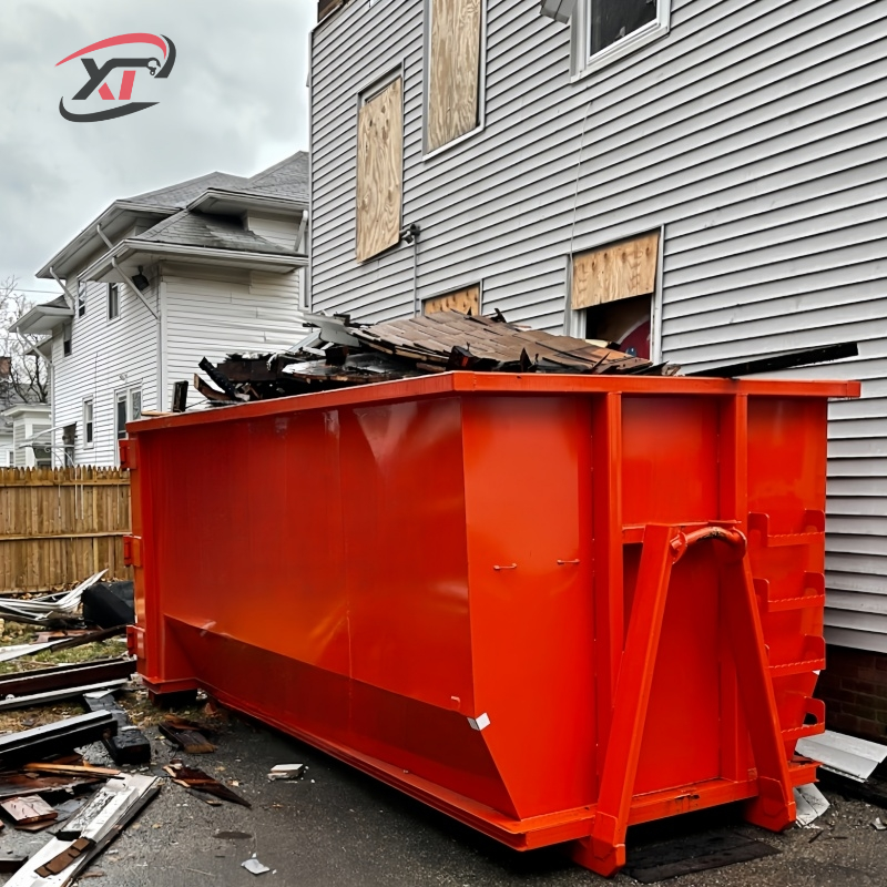 XINTUO XS-126 20 Yards Hook Lift Trailer Body Waste Collection ...