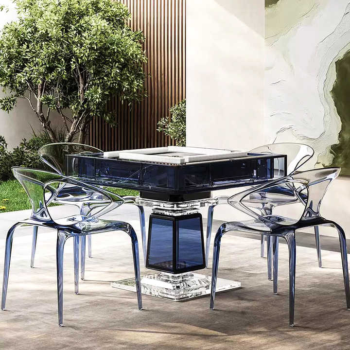 Luxury Acrylic Automatic Mahjong Machine Living Room Home Chess Table ...