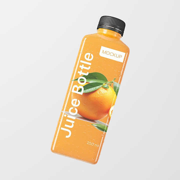 Custom Juice Bottle - 250 Ml, 350 Ml, 500 Ml PET Plastic