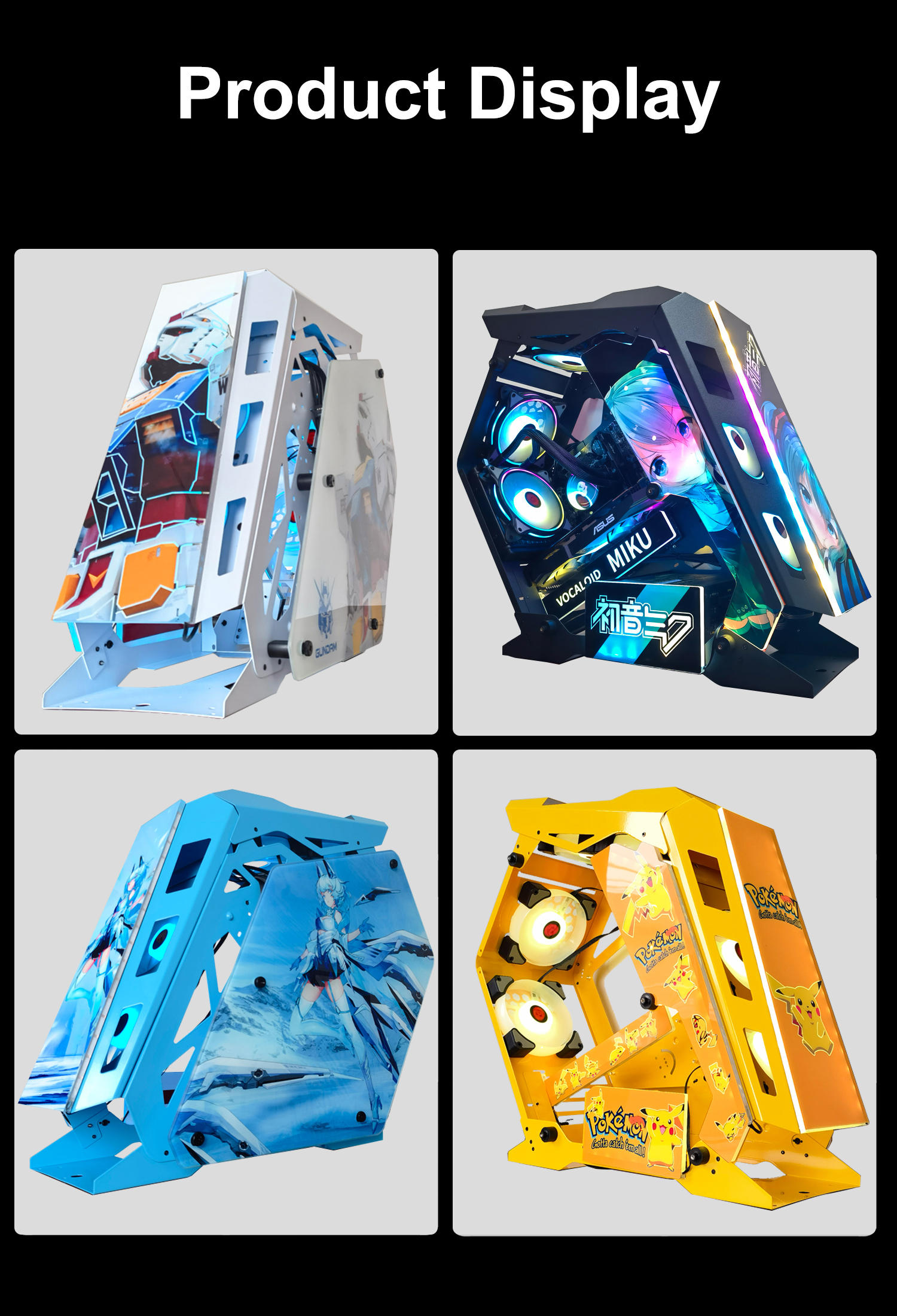 New 2023 Gaming Computer Case PC Gaming RGB ATX Computer Case Gaming ...