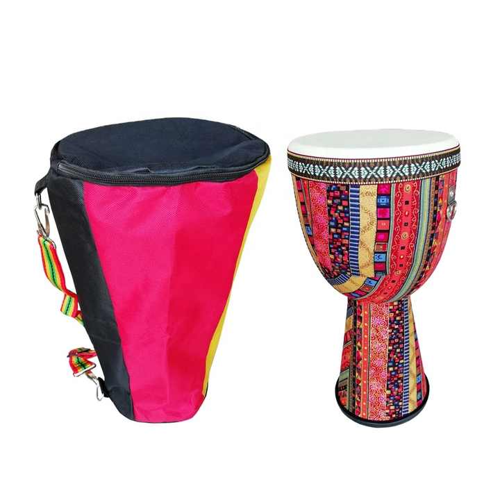 Aiersi Vibrant color 8 inch Authentic African D'jembe Drum Small/Medium ...