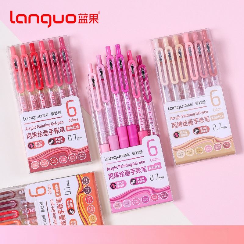 36 Colors Acrylic Painting Gel Pen Set Large Capacity Journal Pens 0 ...