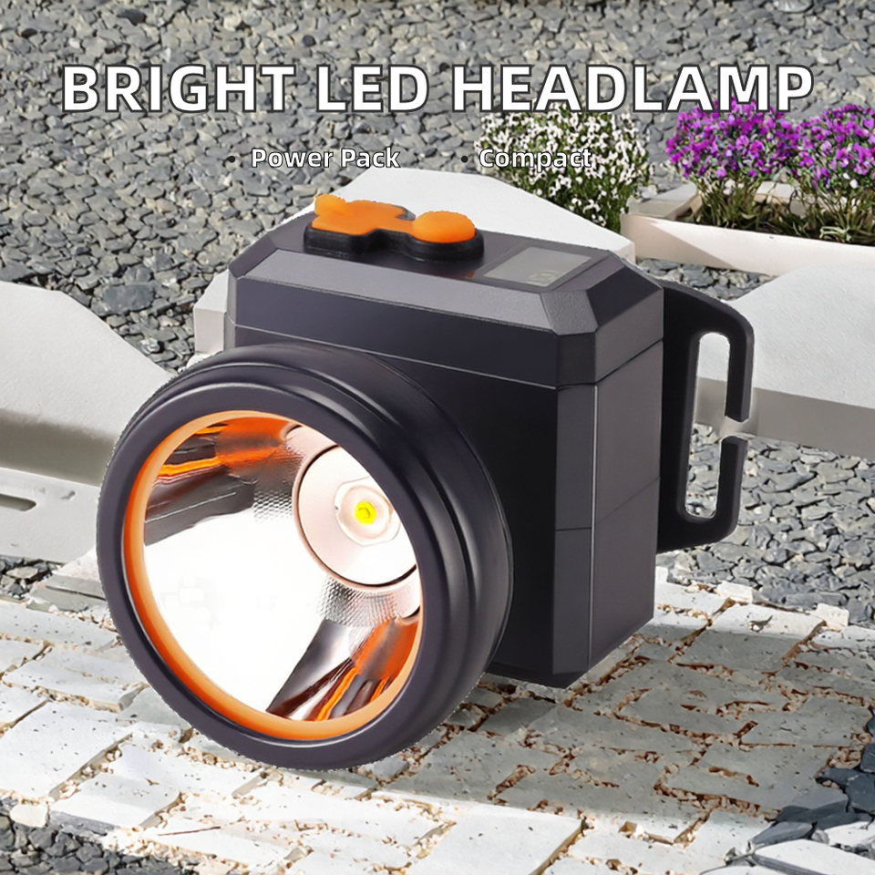 50W Ultra-Bright LED Rechargeable Head Torch Adjustable Waterproof ...