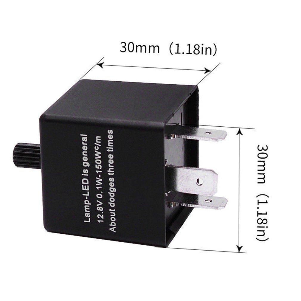 3pins Auto Motorcycle LED Flasher Relay 12V Universal Electronic ...
