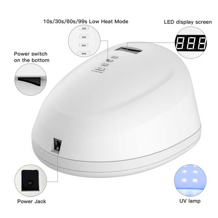 Portable Rechargeable UV Nail Lamp Professional UV LED Nail Dryer Quick ...