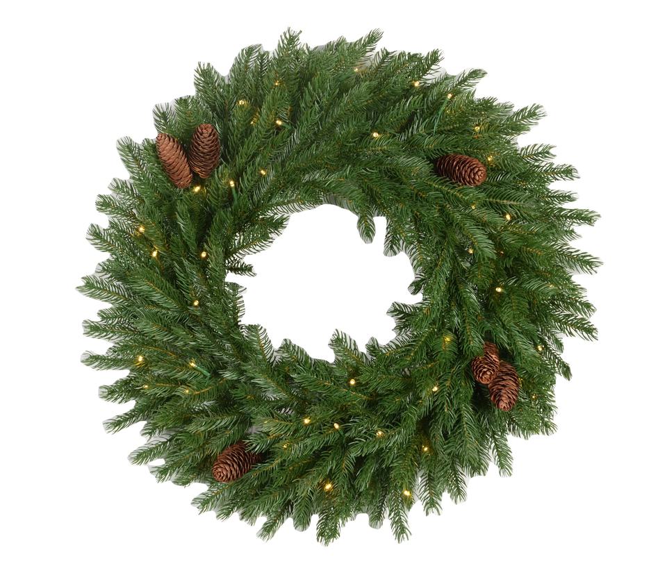 2026 Eco-Friendly Red PU Fireproof Handmade Modern Christmas Wreath ...