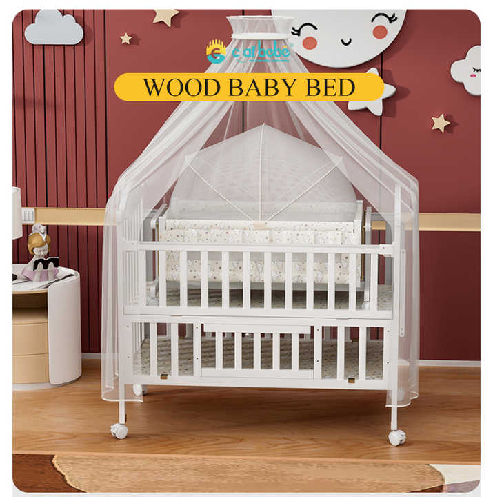 CLAF BEBE Newest Design Wooden Crib and Cot With Cradle Sets for Babies ...