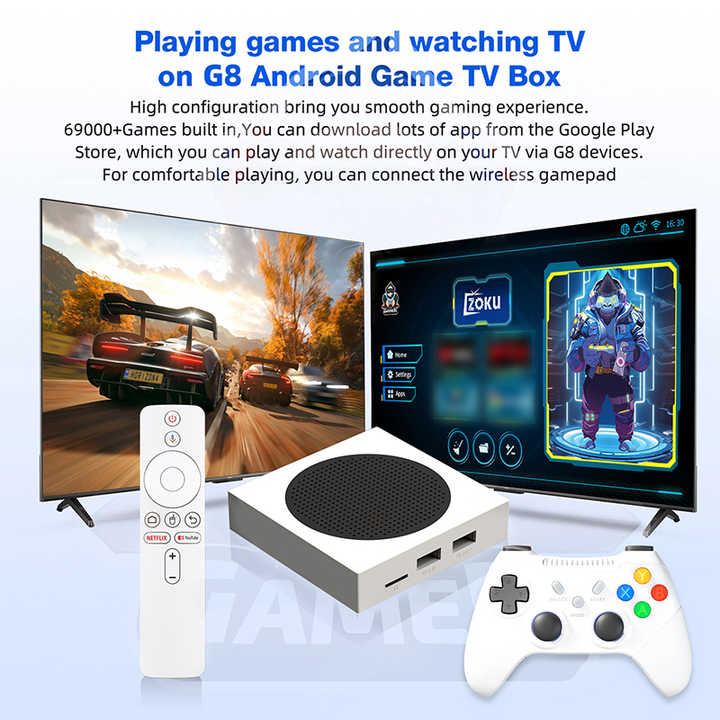 Ye G8 Game Console Dual System Android TV Game Box 2.4G/5G 60000+games ...