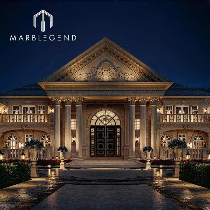 High-end Bespoke Luxury Mansion Classic Stone Exterior Wall Cladding ...