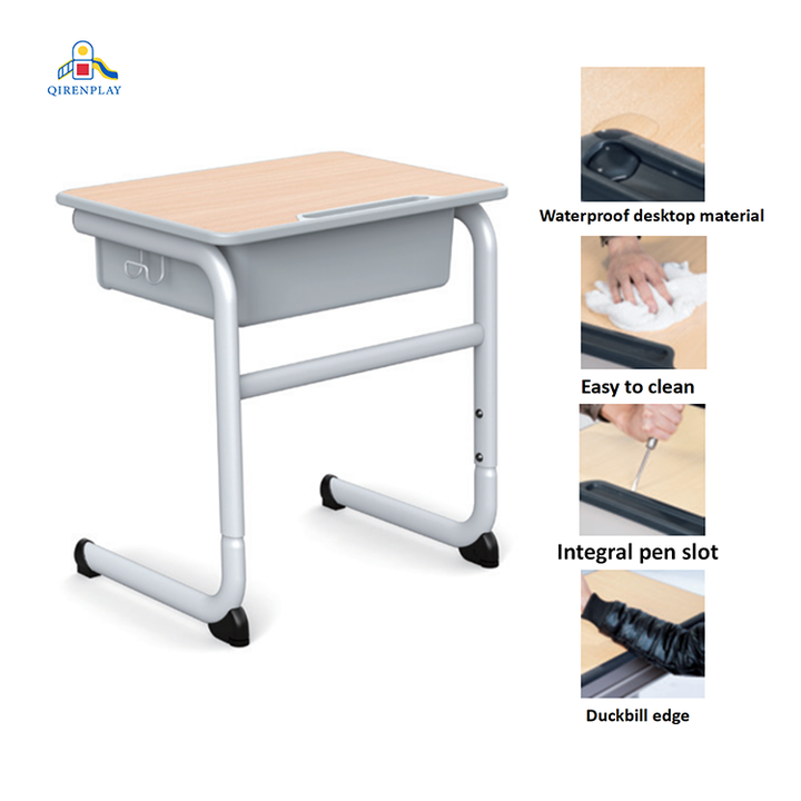 School Furniture Student Desk and Chair Height Adjustable Student Desk Primary School Table and ...