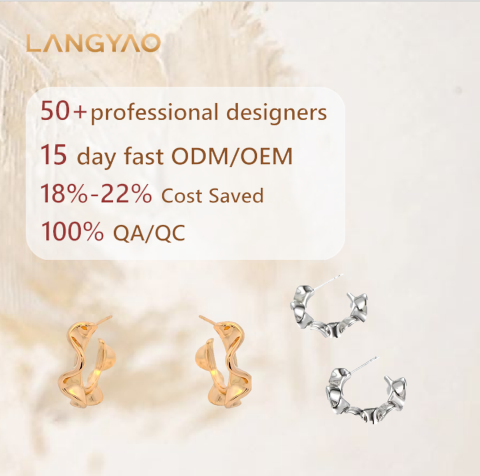 C-Shaped Pleated Ear Cuffs, New Fashion European American Minimalist ...