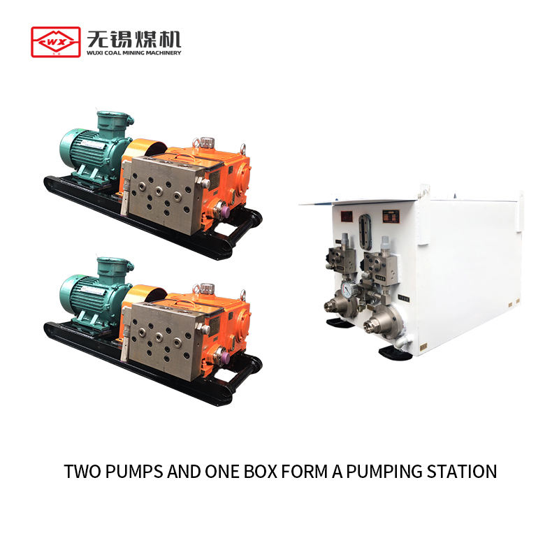 BRW40/20 Emulsion Pump Station, Horizontal Triplex Pump for Mining ...