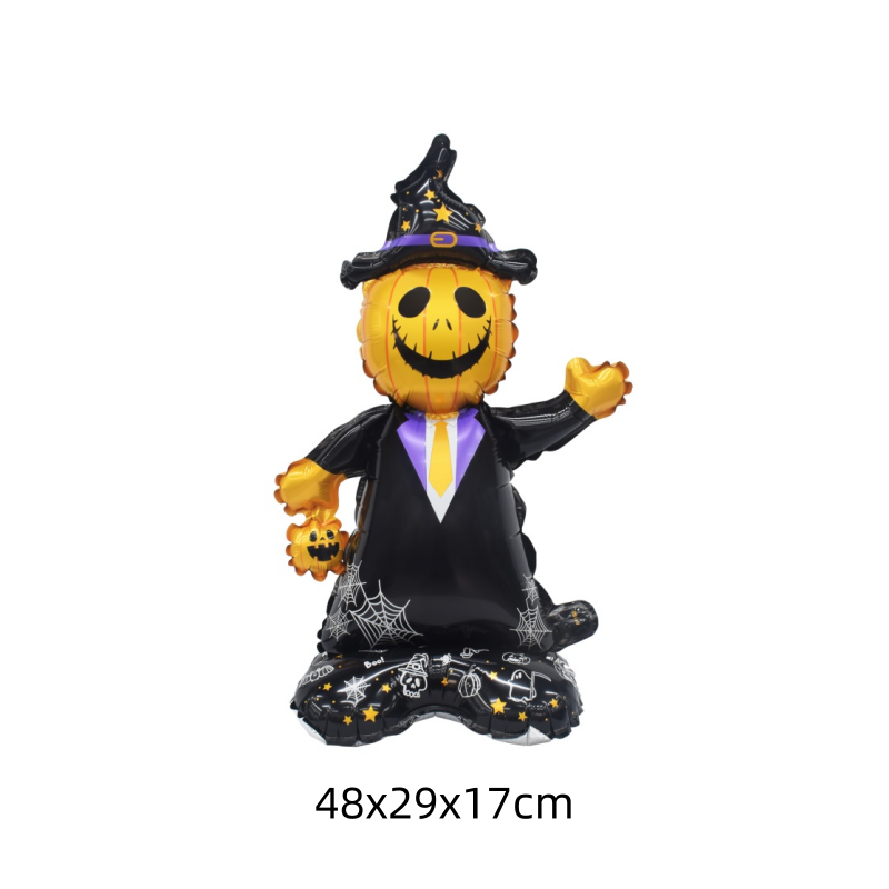2026 Hot Selling Base Pumpkin Man and Grim Reaper Aluminum Foil Helium ...