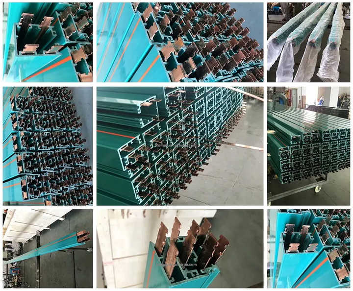 KOMAY 4 Poles 80A Crane Bus Bar Insulated Conductor Rail System
