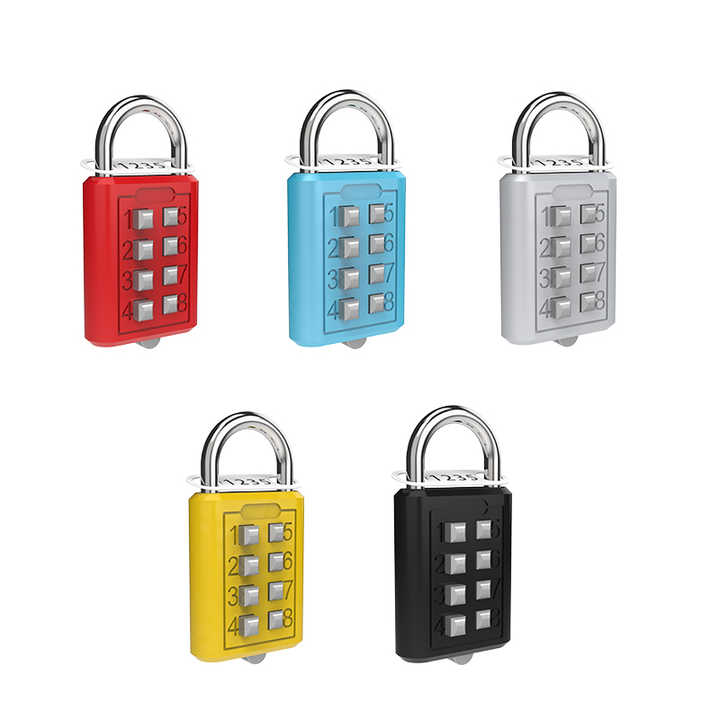 Outdoor Keyless 8 Push Button Padlock - Secure & Convenient