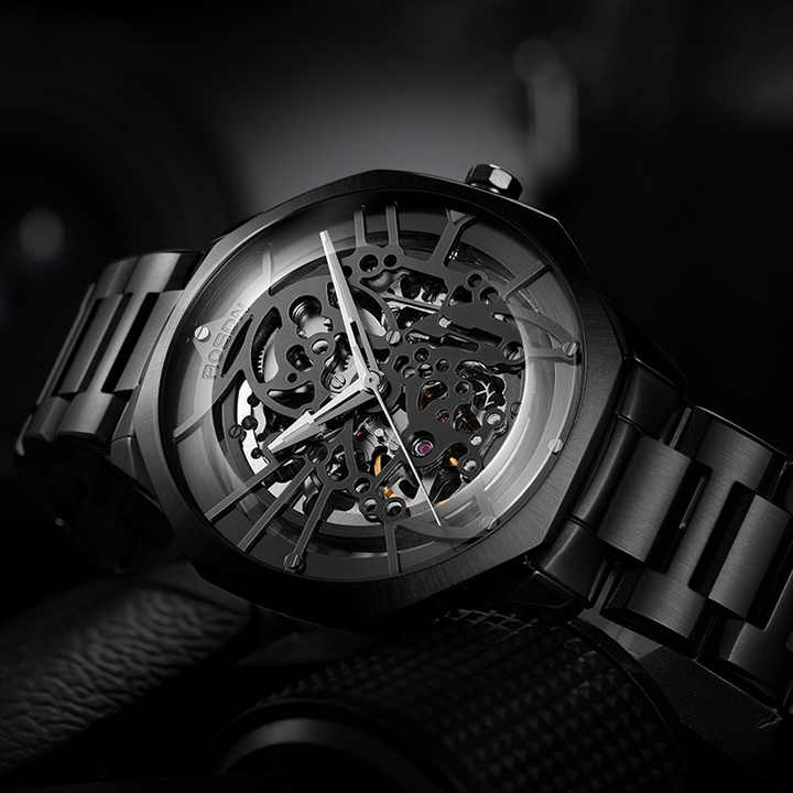 Mens Skeleton Mechanical Watch - Luxury & Water Resistant