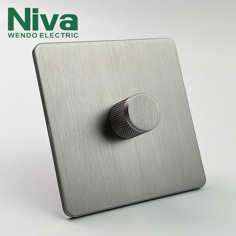 Niva Vintage Wall Switches Light Dimmers Stainless Steel Panel Dimmer ...