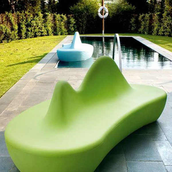 Y654 Fiberglass Bench Seating Sun Lounge Chair Outdoor Furniture Beach ...