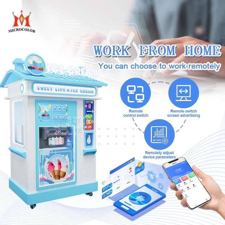 Smart Ice Cream Robot - Automatic Vending Machine for Business