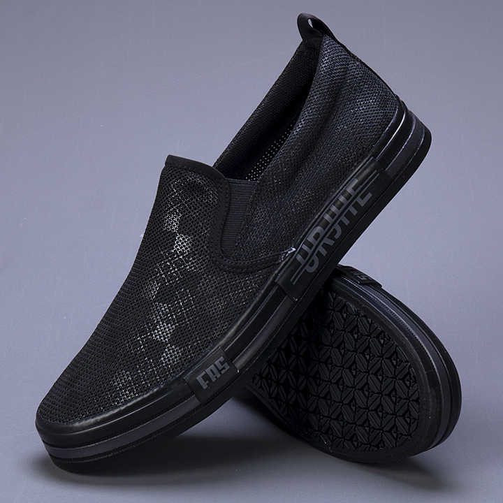 Fashion Design Breathable Lightweight Mesh Loafers Summer Canvas ...