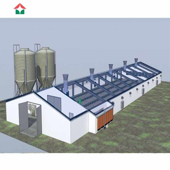 Two Story Insulated Portal Light Steel Poultry Farm Design Chicken Shed ...
