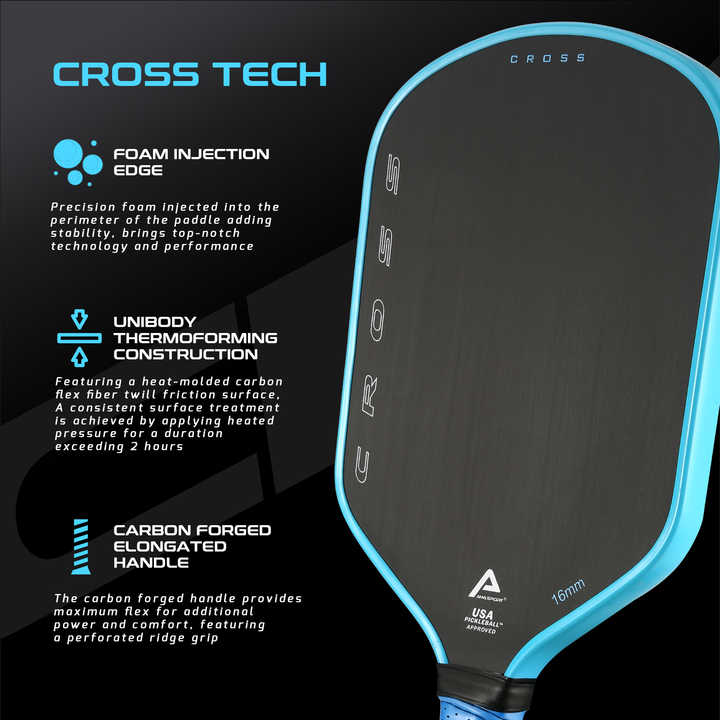 AMA Sport USAPA Approved Pickleball Paddle - Carbon Fiber