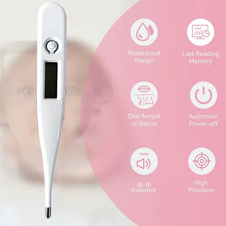 Household Adults Children Thermometer Electronic Hard Head Oral Armpit ...