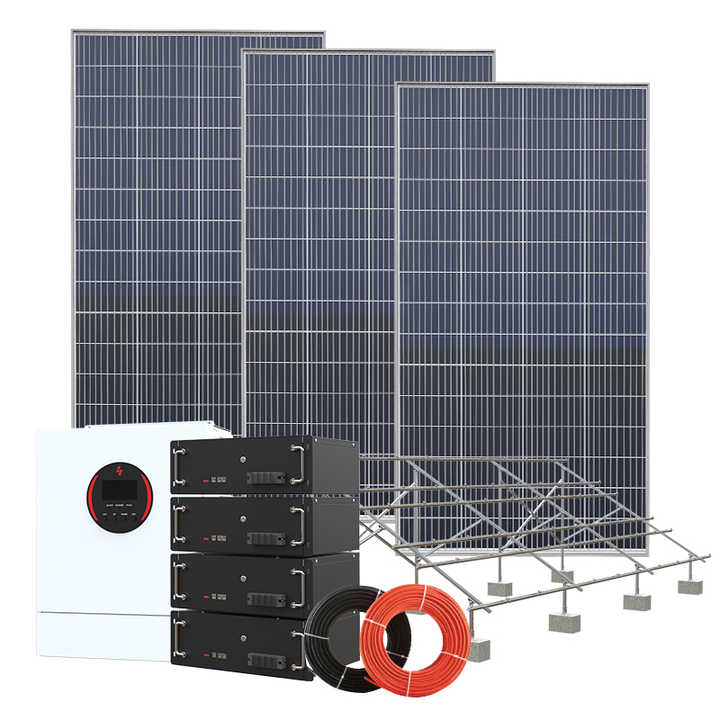 Kit Sistema Solar Poste H100s200p Silicon Panel with Lithium Battery ...