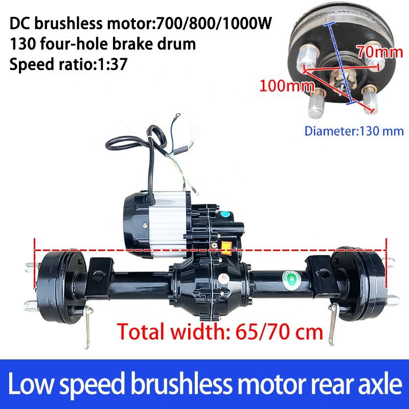 Low Speed 700W 48V Brushless Motor Rear Axle Kit for Electric Trolley ...