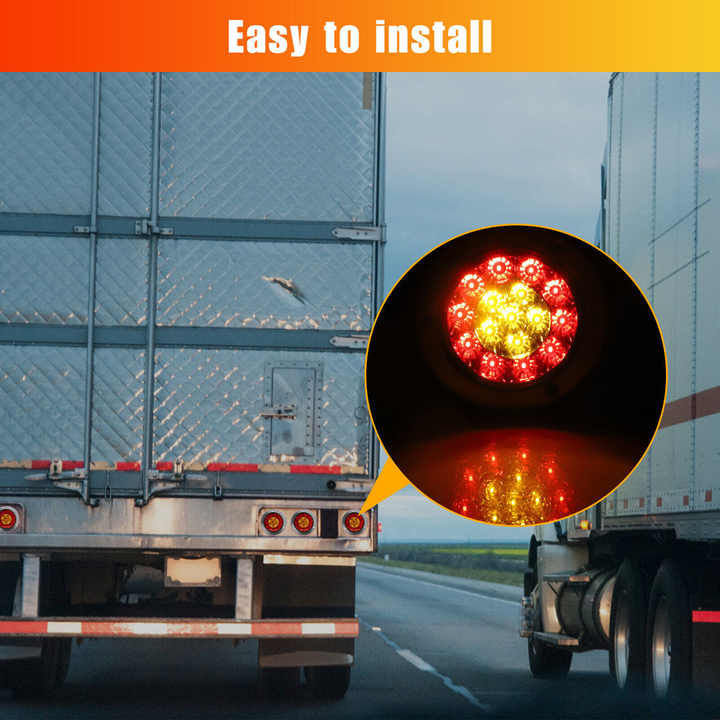 KEBOSIED 16LED Rear Tail Light Trailer Truck Two Color Single Lights ...
