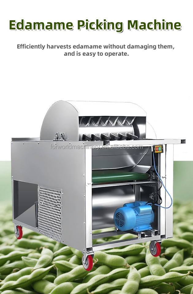 2.2KW/7.5HP Pea Leaf Separating Picking Machine Green Bean Processing ...