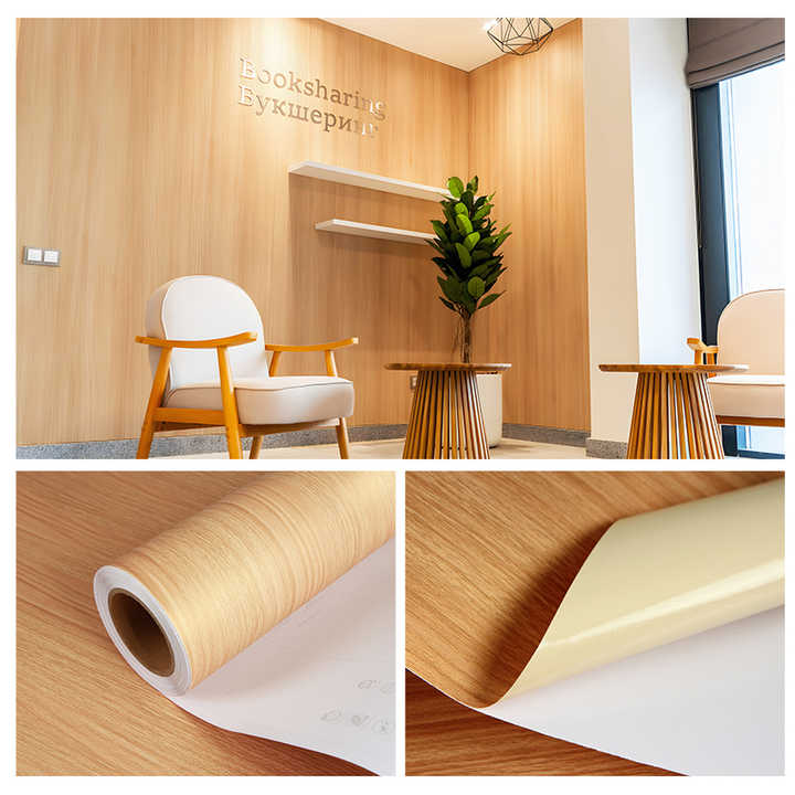 Self-Adhesive Wood Grain Texture PVC Laminate Wall Decoration Film for ...