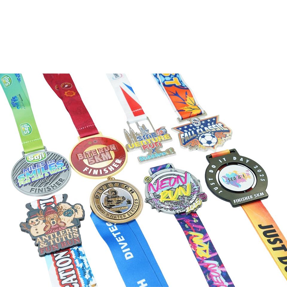 OEM Cheap Wholesale High Quality Medal Custom Medal Ribbons Trophies ...